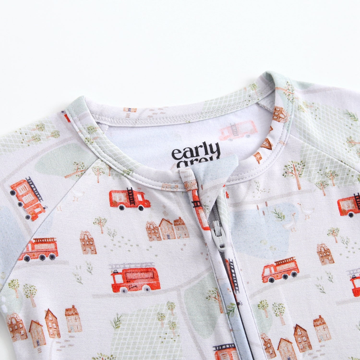 Bamboo Zip Sleeper - Fire Trucks – Shop Early Grey